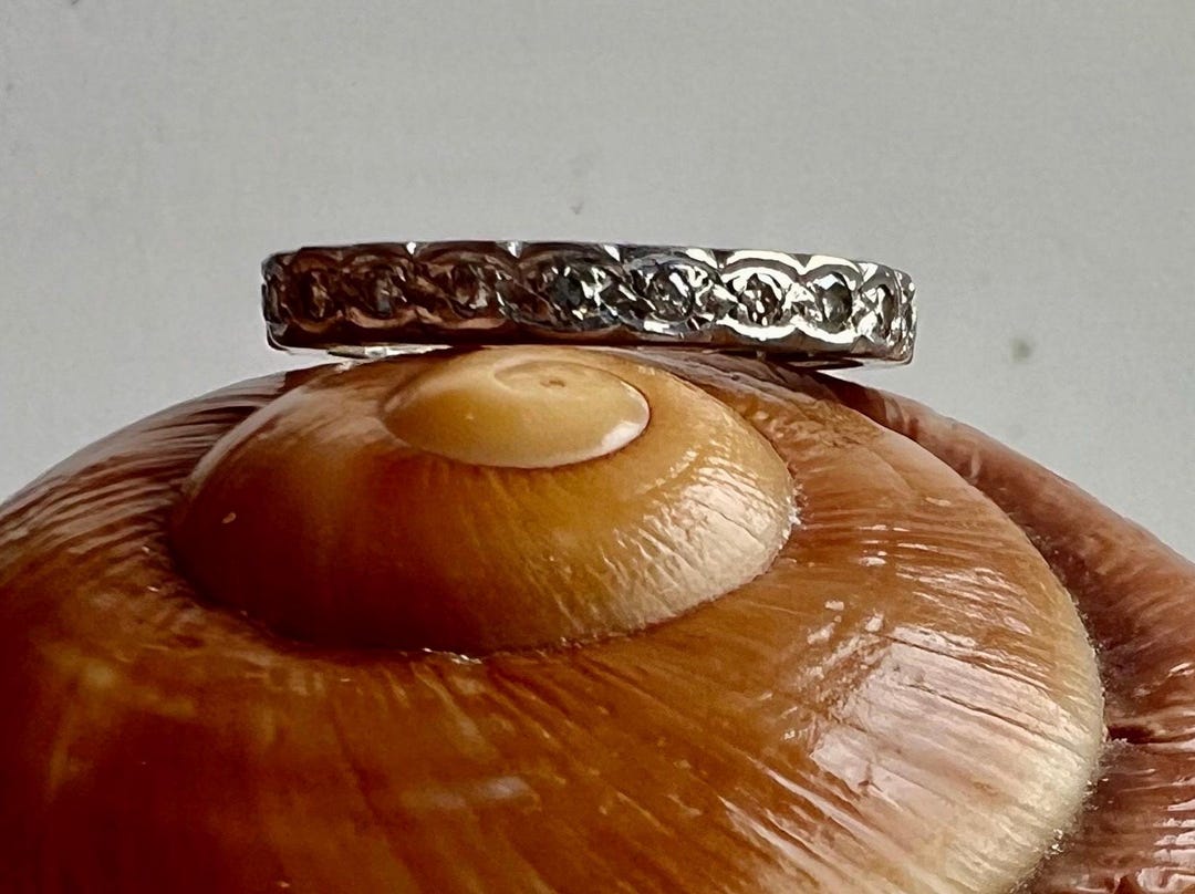 Classic Art Deco Full Eternity Diamond Stucker Ring 0.30ct in 9 Carat ...