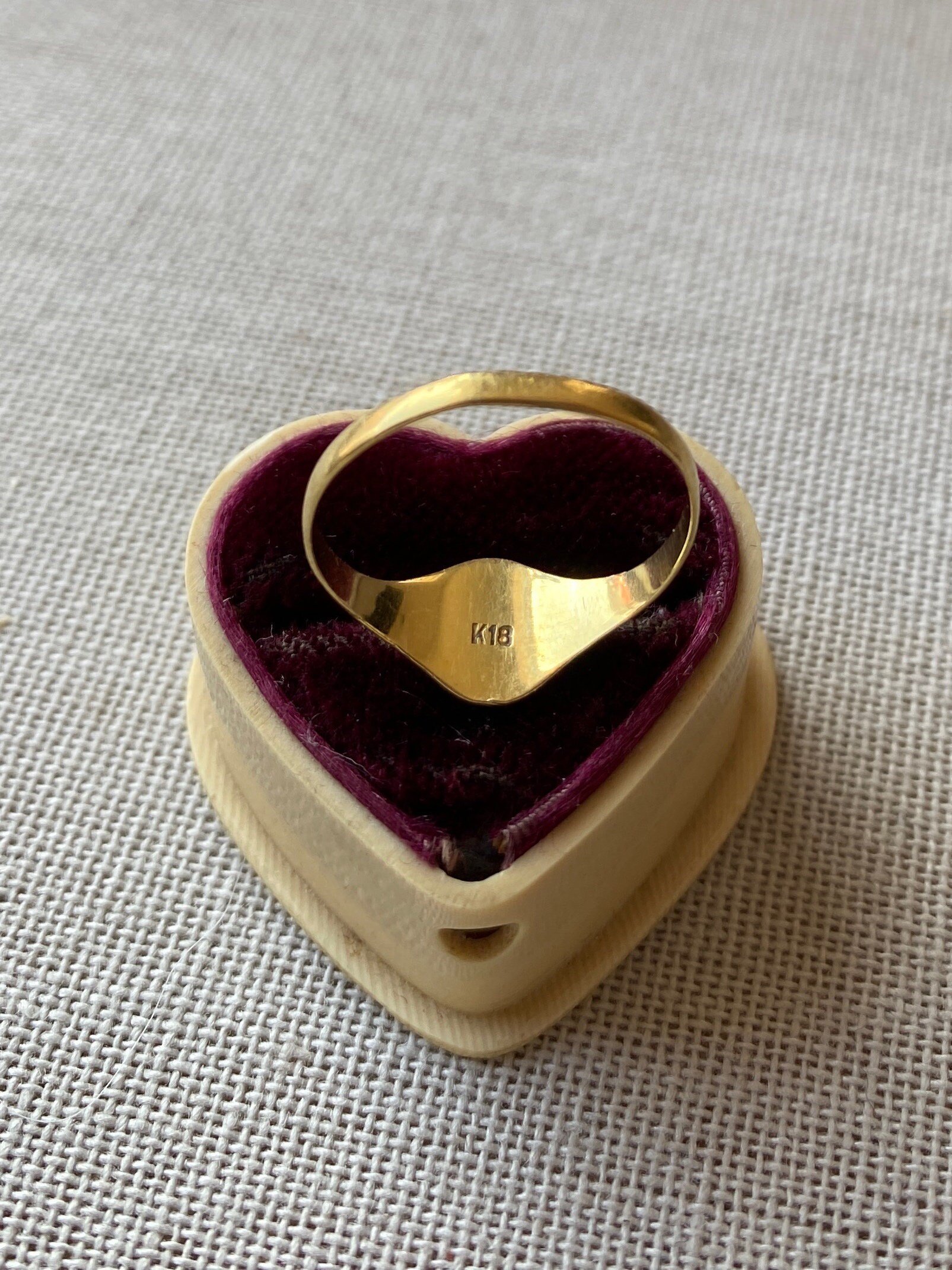 Antique Signet Ring in 18ct Gold W/monogram Inscription UK - Etsy