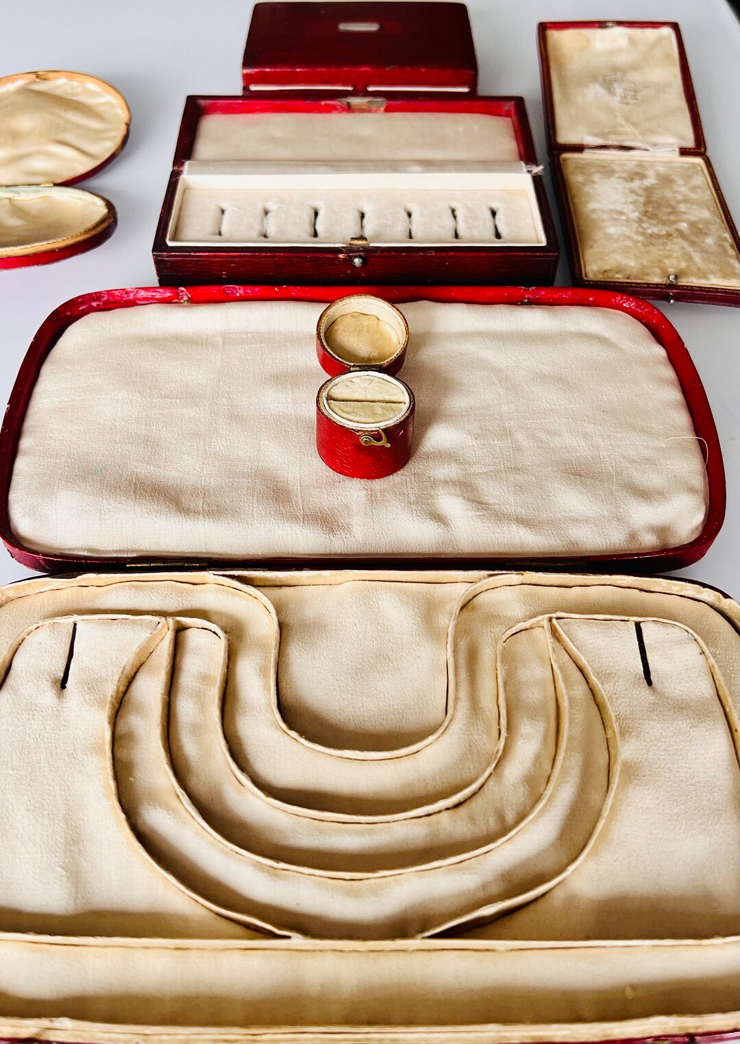 Rare & Desirable Antique Georgian Parure Collier Necklace Jewellery Box ...