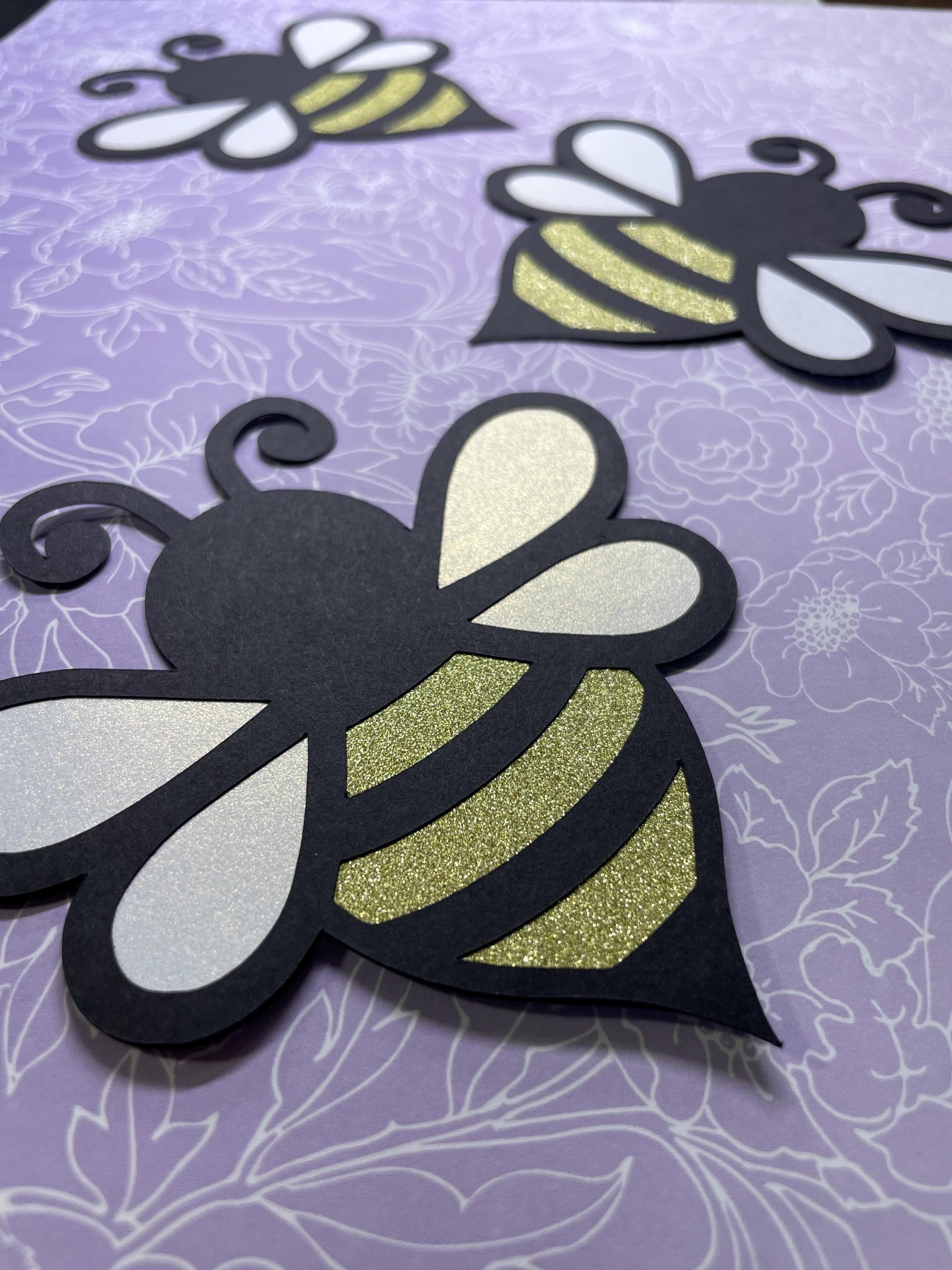Cute Bee Die Cut/ Cut Out Made From Card Stock - Etsy