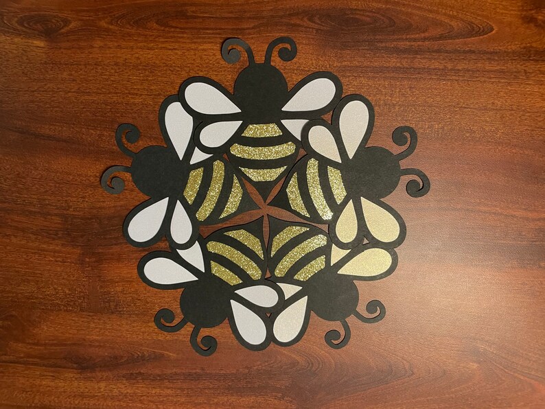 Cute Bee Die Cut/ Cut Out Made From Card Stock - Etsy