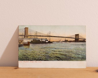 Brooklyn Bridge Postcard - Etsy