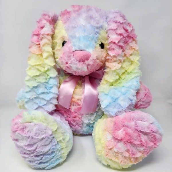 Rainbow Rabbit Plush - Etsy