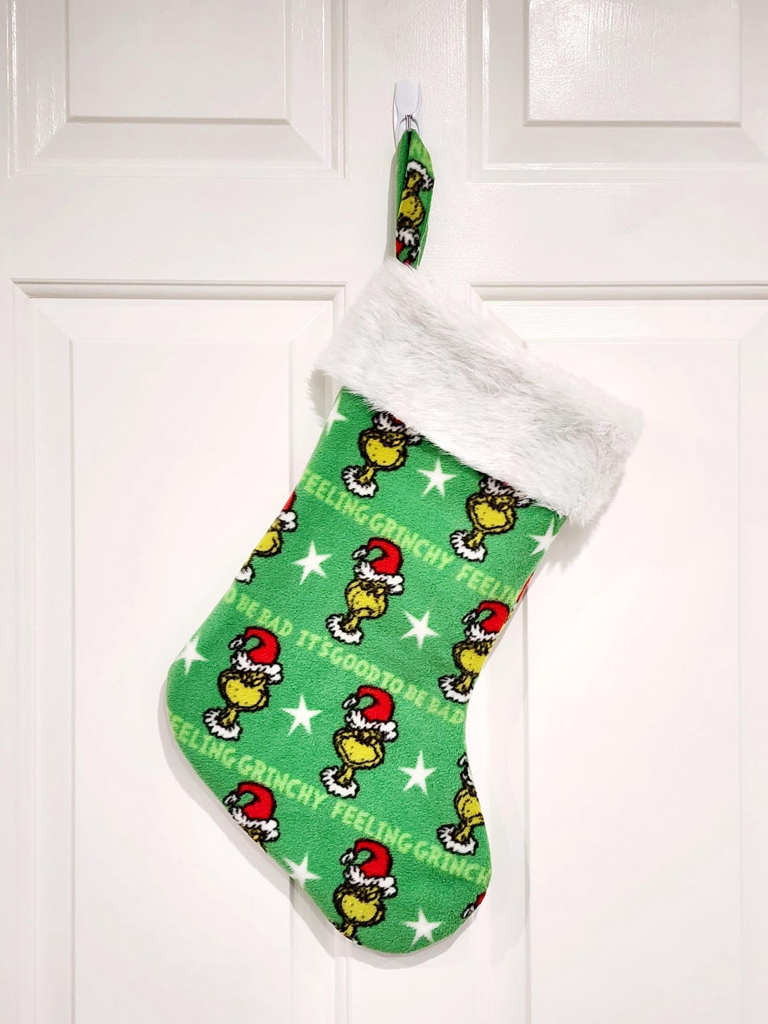 Homemade Soft Personalized CUSTOMIZABLE Fleece Grinch Green and Red ...