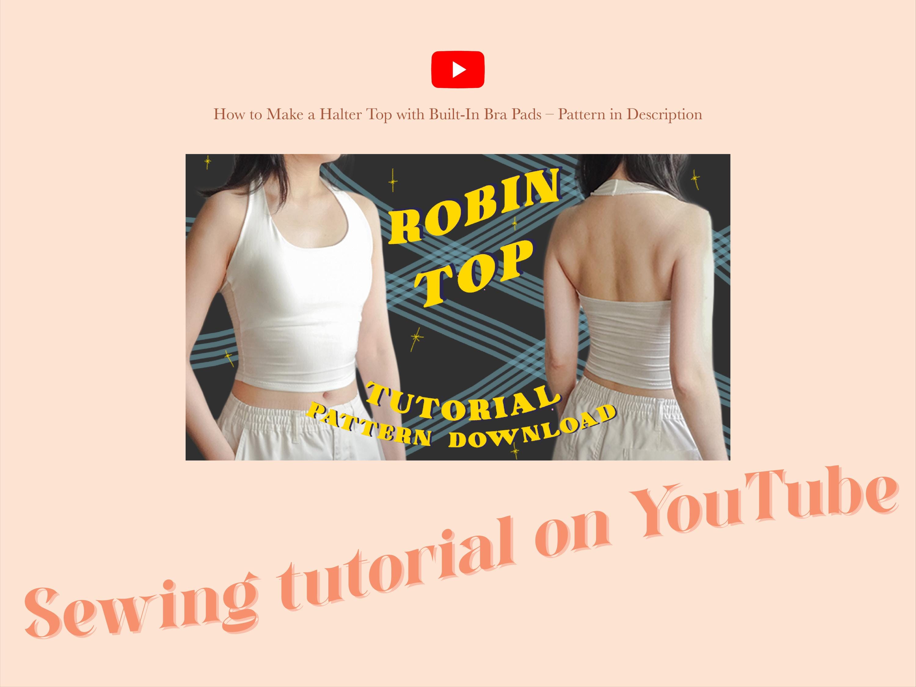 Halter Crop Top Sewing Pattern PDF: XS-3XL With Tutorial (digital ...