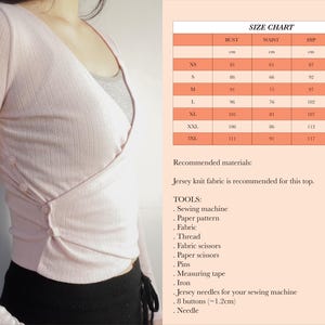 Ballet Wrap Top Sewing Pattern PDF Bell Sleeves Wrap Crop Top Sewing Pattern Beginner PDF ...