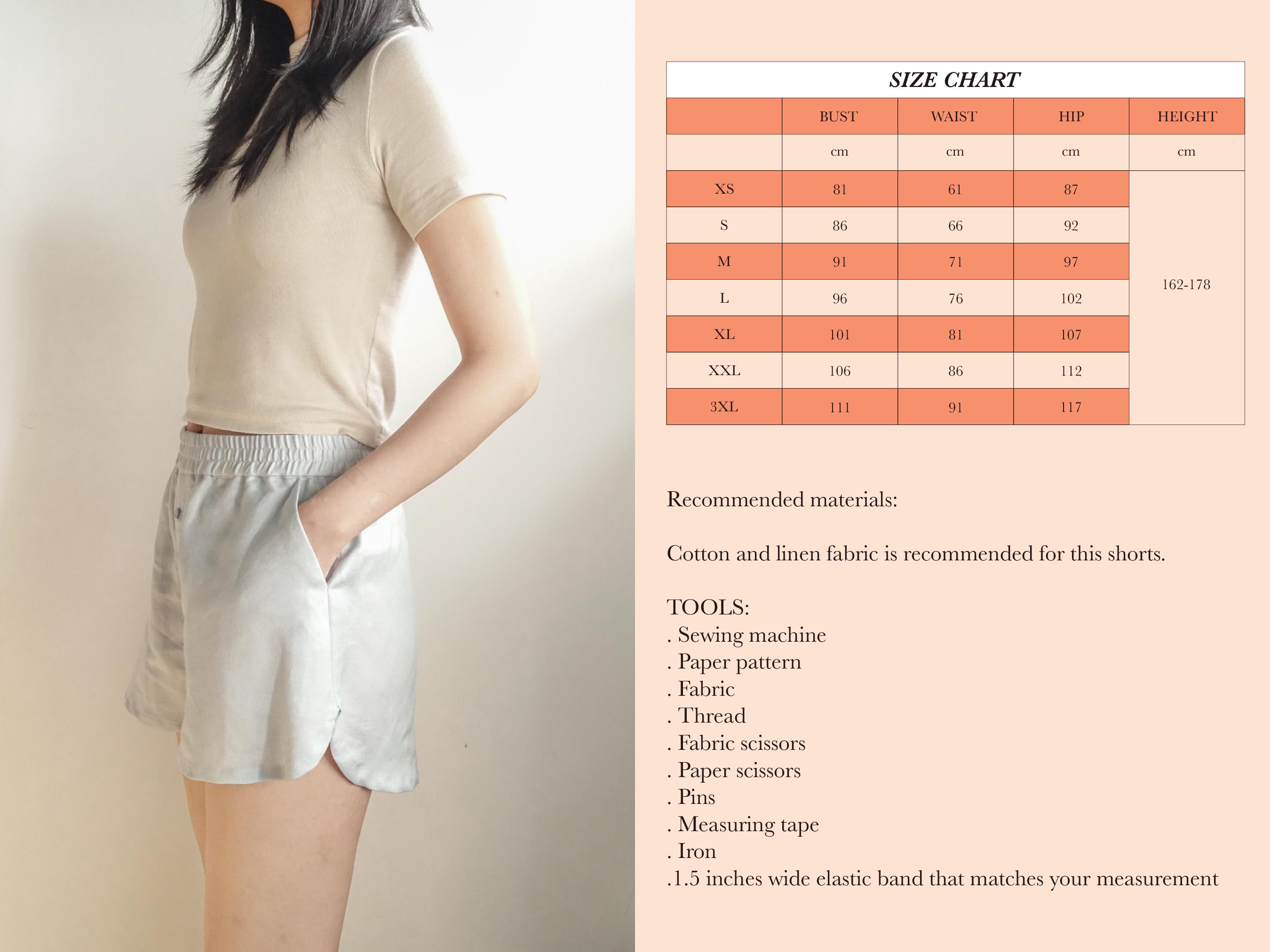 Women Boxer Scandi Shorts Sewing Pattern: Women's Sizes XS-3XL (PDF ...