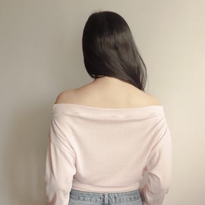Bat Wing off Shoulder Top Sewing Pattern, Beginner Friendly Jersey Knit ...