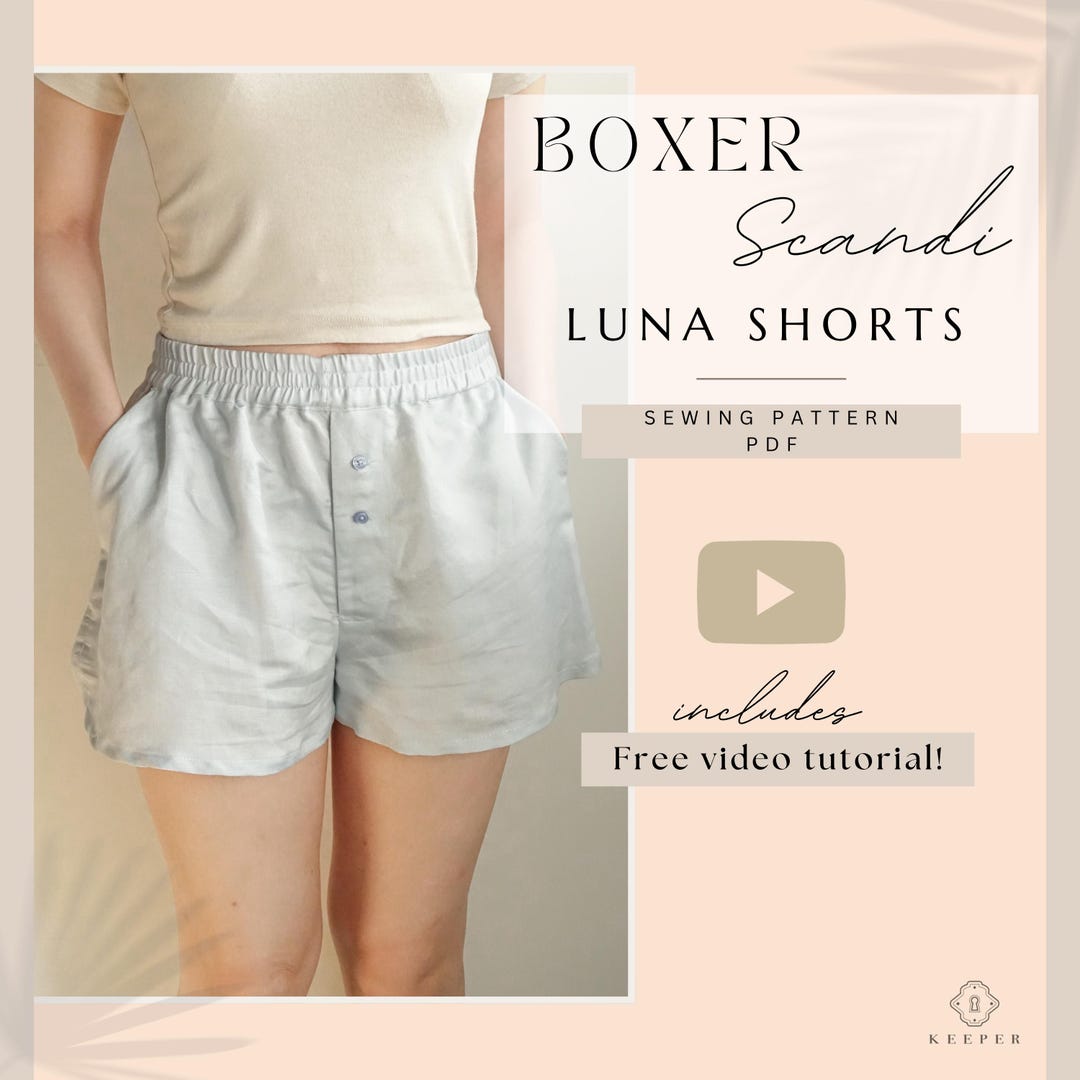 Women Boxer Scandi Shorts PDF Sewing Pattern (UK4-22, EU32-50, US1-18 ...