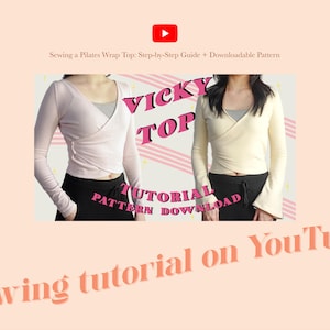 Ballet Wrap Top Sewing Pattern PDF Bell Sleeves Wrap Crop Top Sewing Pattern Beginner PDF ...