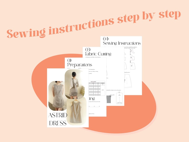 Backless Mini Dress Sewing Pattern PDF Space Age Dress Sewing Pattern ...