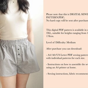 Women Boxer Scandi Shorts Sewing Pattern: Women's Sizes XS-3XL (PDF ...