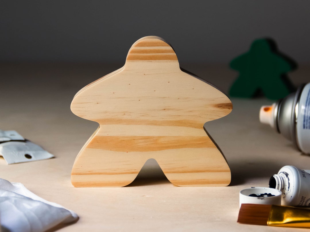 Solid Wood Meeple - Paintable | Multiple Sizes | Multiple Shapes - Etsy