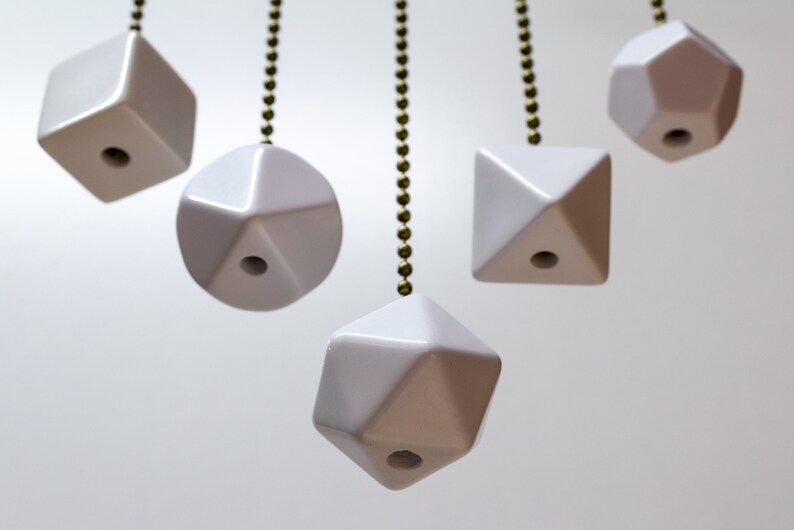 White RPG Dice Pull Chains | Etsy