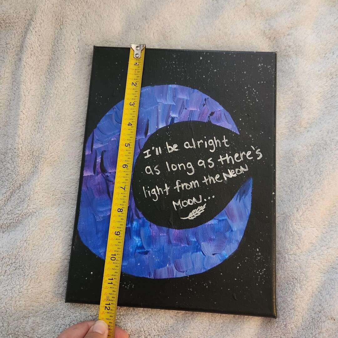 CAS Neon Moon Acrylic Painting - Etsy