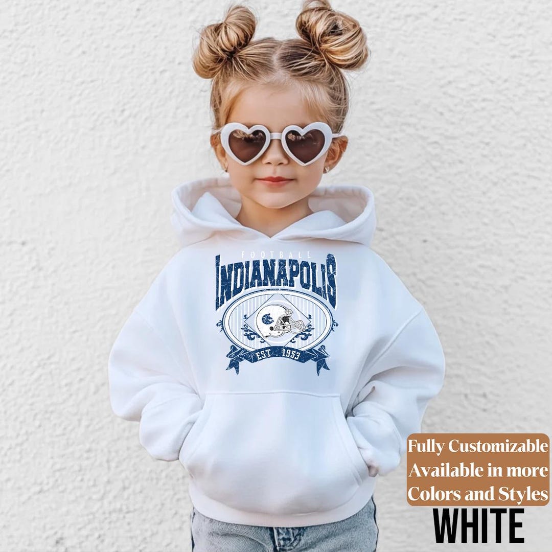 Indianapolis Football Vintage Sweatshirt Hoodie | Retro Colts Kids Gift ...