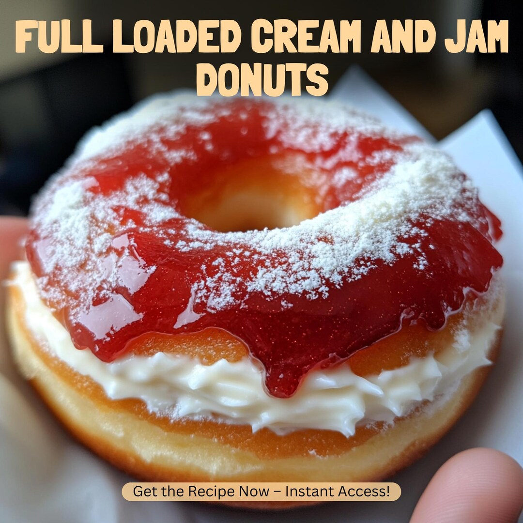 BEST RECIPE for Full Loaded Cream and Jam Donuts | Instant Download PDF ...