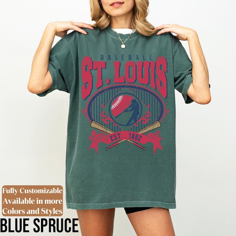 Comfort Colors St Louis Baseball Shirt | Retro 314 Redbirds Game Day ...
