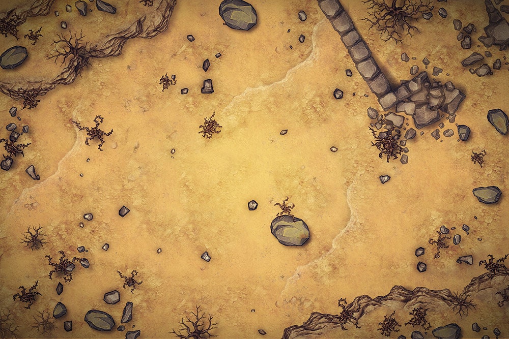 Desert Battle Map, Dnd Battle Map, D&D, Battlemap, Dungeons and Dragons ...