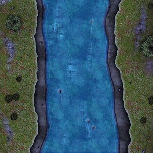 Dungeons and Dragons River Battle Map - Night/day - Dnd, D&D, 5e ...