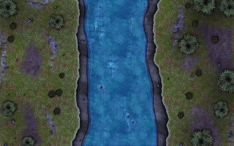 Dungeons and Dragons River Battle Map - Night/day - Dnd, D&D, 5e ...