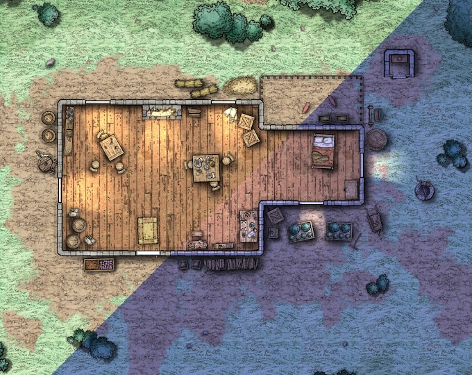 10 Hideout Battle Maps, Dnd Battle Map, Pathfinder, D&D, Battlemap ...