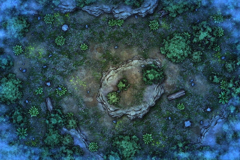 Dungeons and Dragons Forest Clearing - Night/day - Dnd, D&D, 5e, Roll20 ...