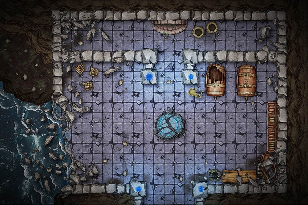 Dungeons and Dragons Ancient Chamber Battle Map - Night/day - Dnd, D&D ...