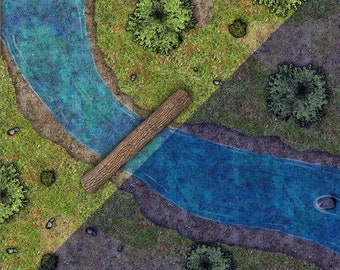 River Battle Map - Etsy