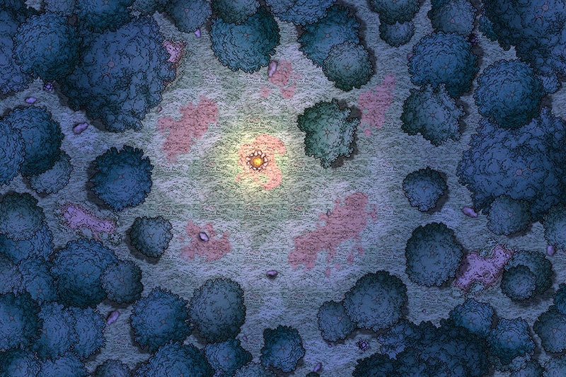 Dungeons and Dragons Campsite Battle Map - Night - Dnd, D&D, 5e, Roll20 ...