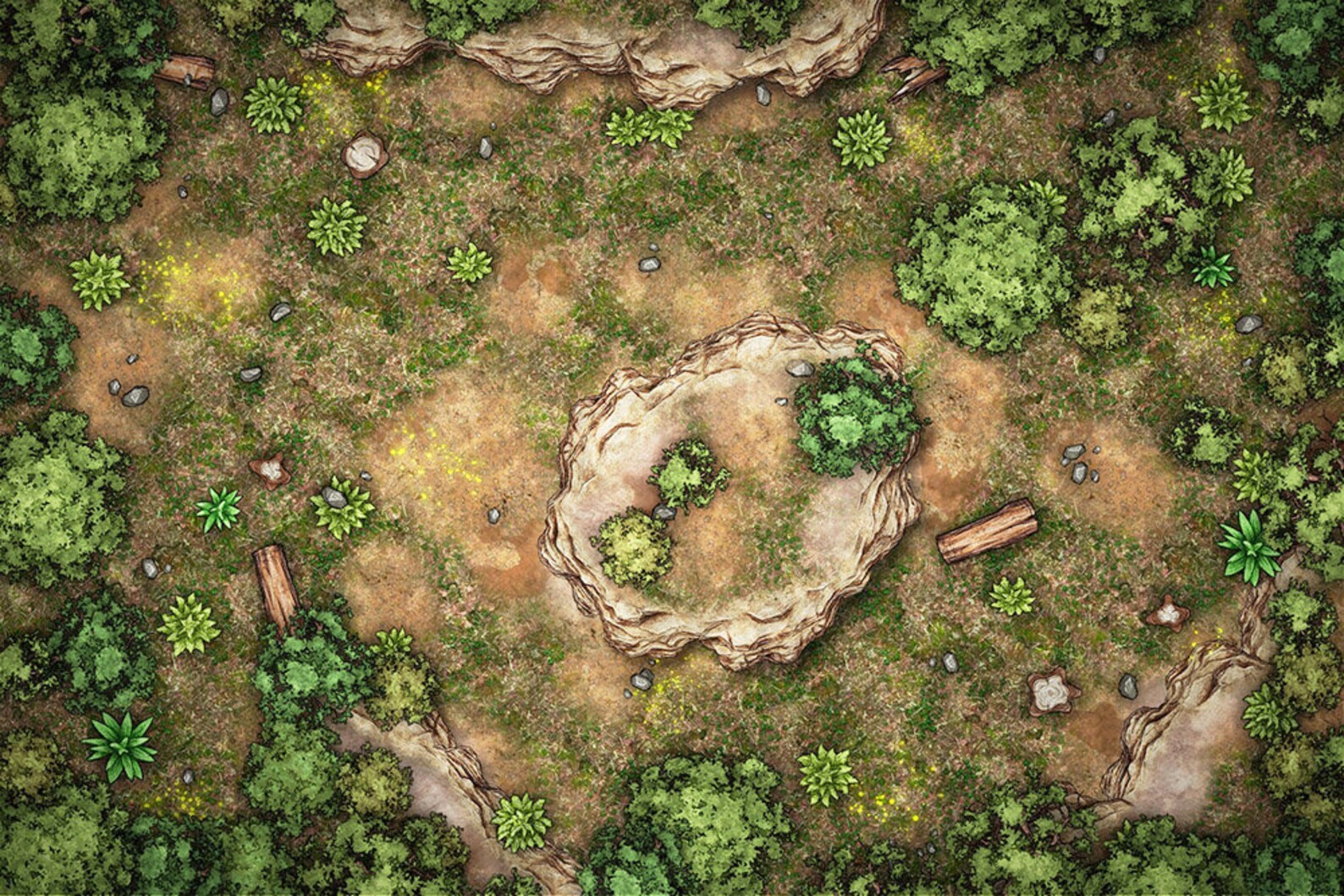 Dungeons and Dragons Forest Clearing - Night/day - Dnd, D&D, 5e, Roll20 ...