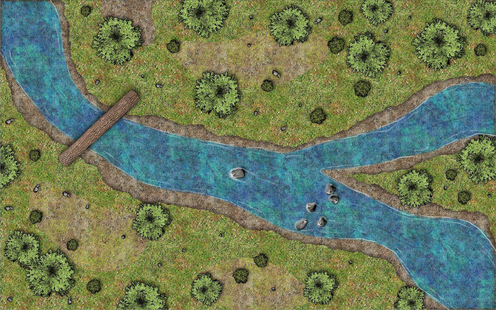 Dungeons and Dragons River Battle Map - Night/day - Dnd, D&D, 5e ...