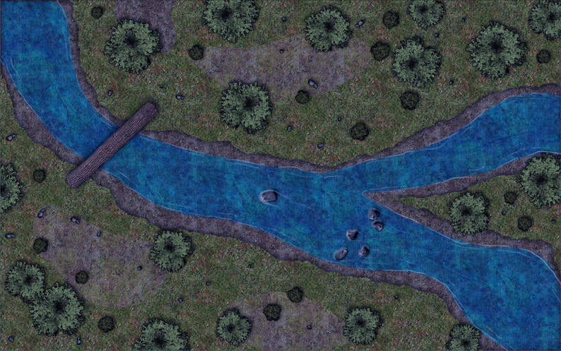 Dungeons and Dragons River Battle Map - Night/day - Dnd, D&D, 5e ...