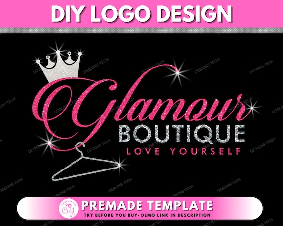 DIY Boutique Logo Edit Yourself Logo Fashion Logo Clothing - Etsy