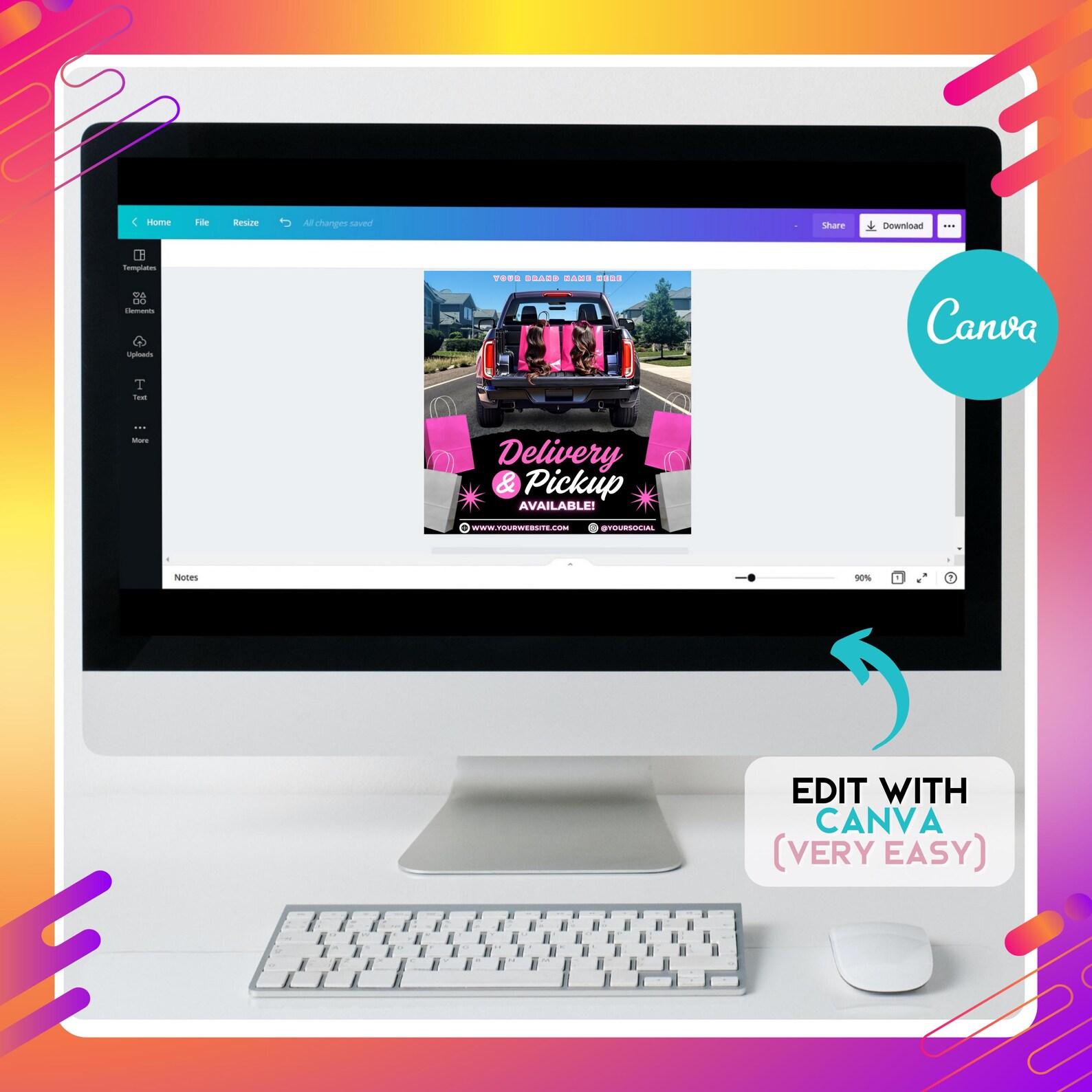 Delivery & Pickup Flyer, Delivery Service Flyer, Pickup Service Flyer ...