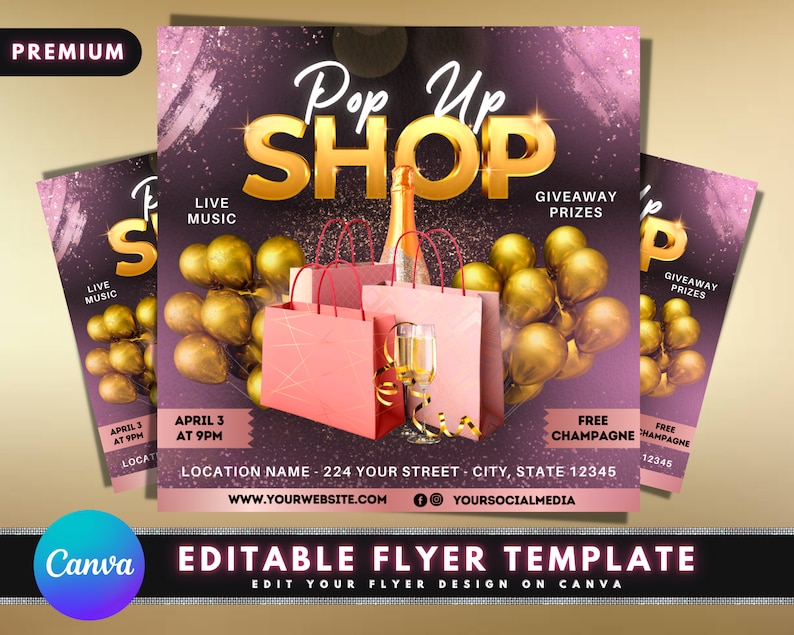 Pop up Shop Flyer DIY Flyer Template Design Shop Now Flyer - Etsy