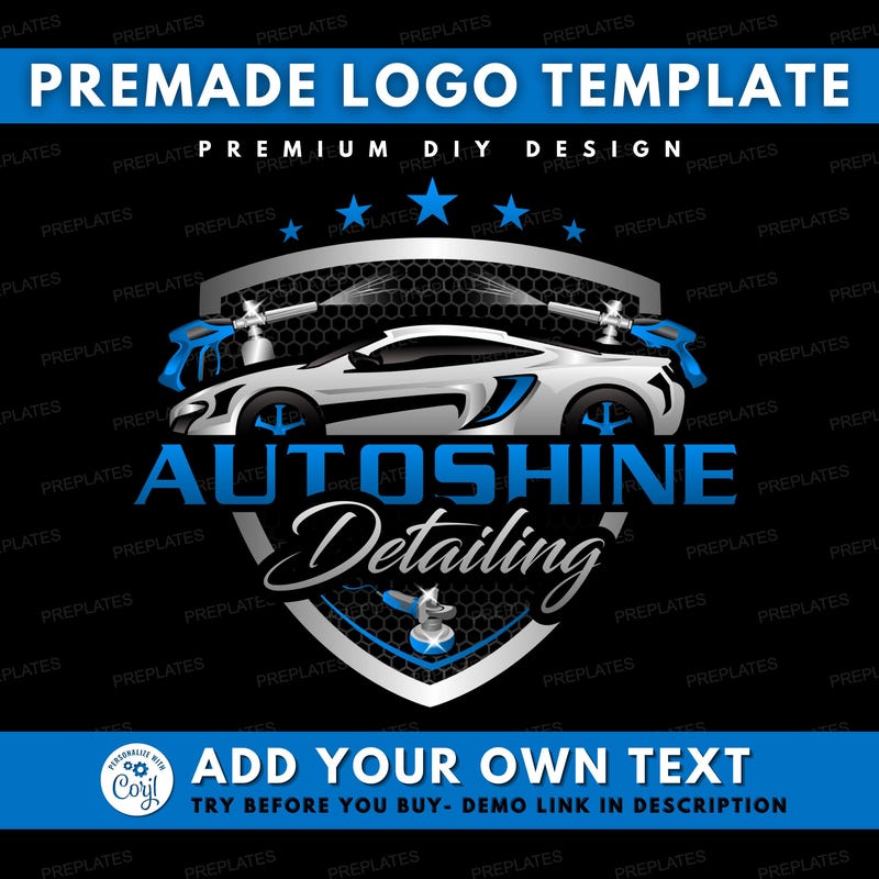 Detailer Car Logo Template - Etsy