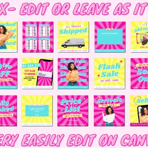 15 Social Media Posts Bundle, DIY Flyer Design, Hair Social Media Posts ...