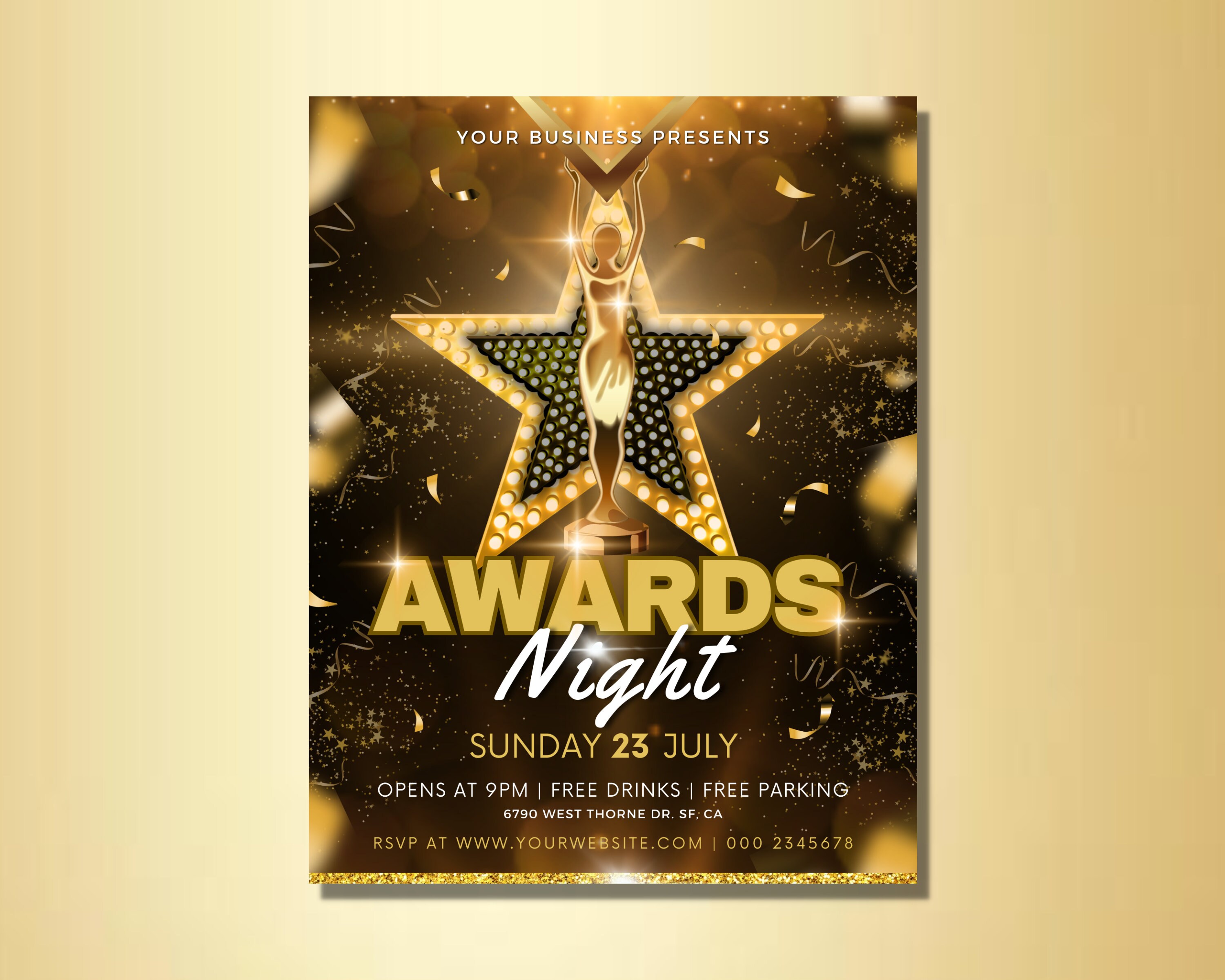 Awards Show Sign Template