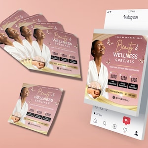 Beauty Wellness Flyer, DIY Flyer Template Design, Spa Services Flyer ...