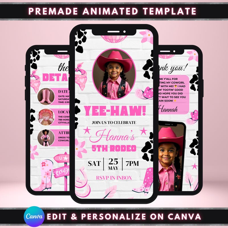 Video Invite Cowboy Theme - Etsy