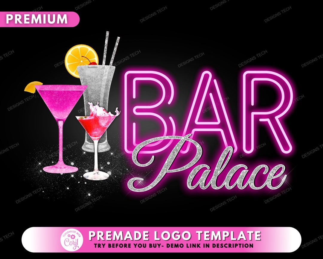 Bartender Logo, DIY Logo Design Template, Bar Logo, Mobile Bartending ...