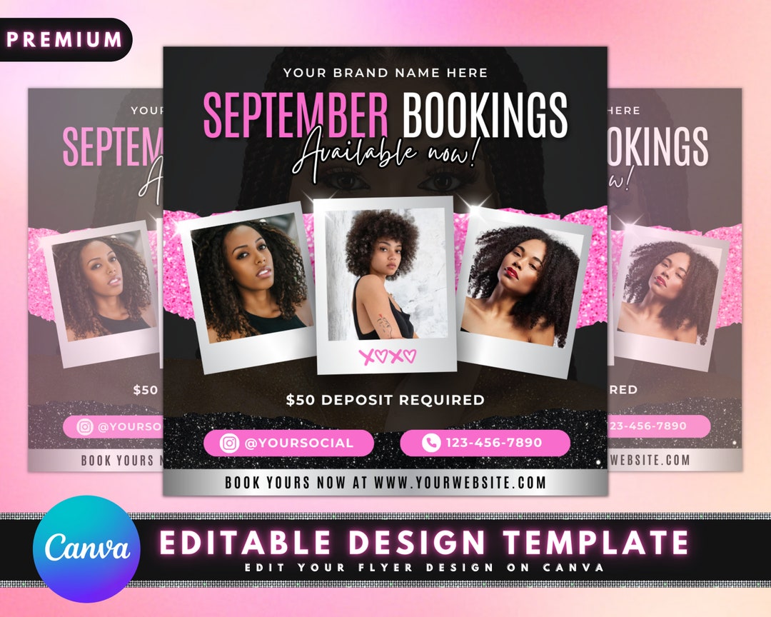 September Booking Flyer, DIY Flyer Template Design, Booking Flyer, Book ...