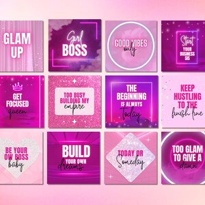 Girl Boss Social Media Post Template Bundle, DIY Flyer Design ...