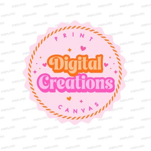 Bright Retro Logo Set, DIY Design Template, Colorful Boho Logo, Rainbow ...