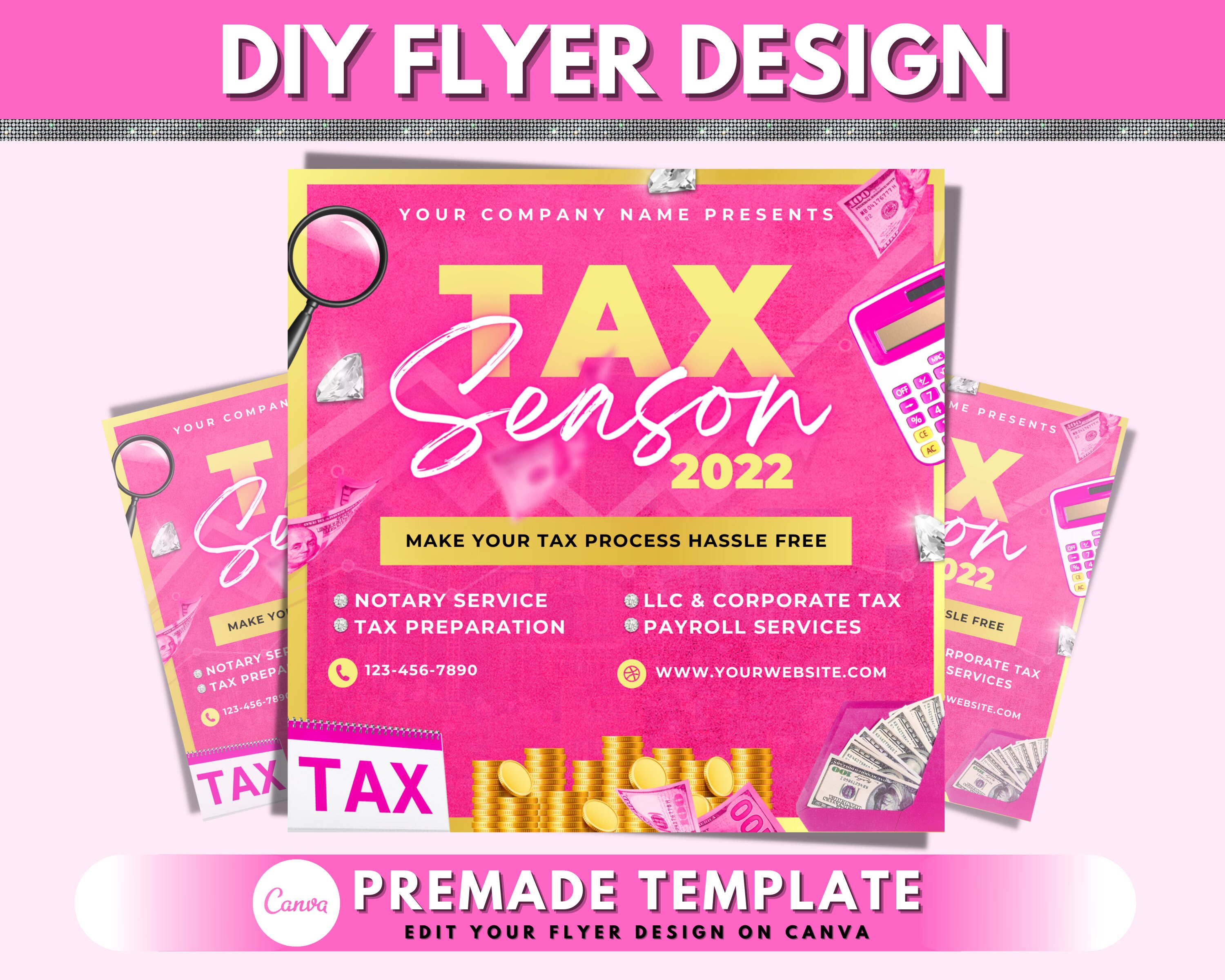 Tax Season Flyer Tax Prep Flyer DIY Flyer Template Design - Etsy