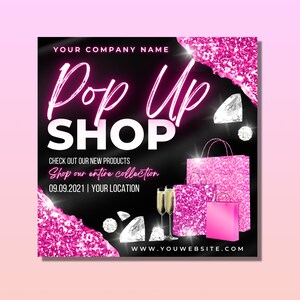 Pop up Shop Event Flyer, DIY Flyer Template Design, Shop Now Flyer, Sip ...