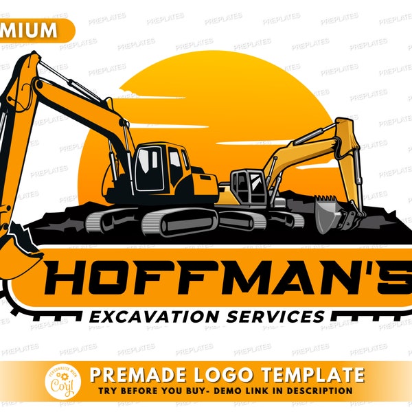 Excavator Business Logo - Etsy