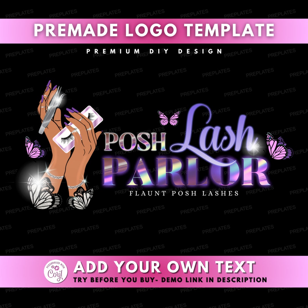Lash Business Logo, DIY Design Template, Eyelash Extensions Logo ...
