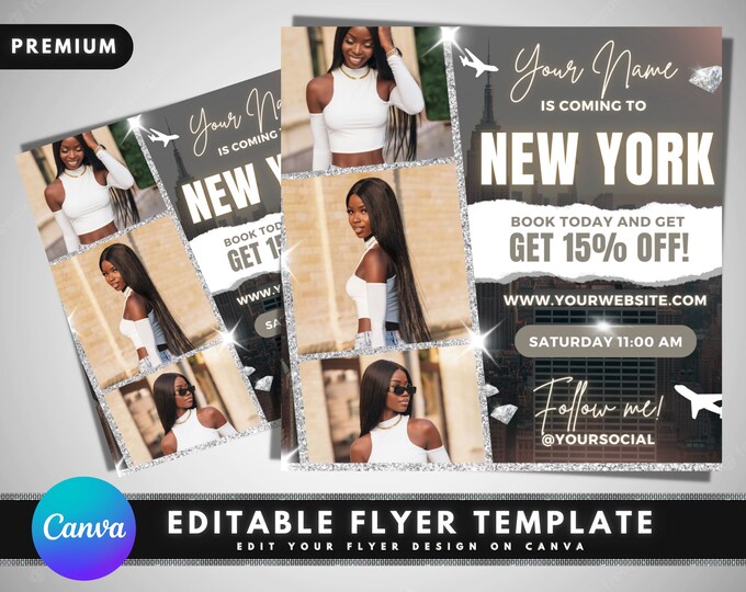 Shopping Bus Trip Event Flyer Personalized and Printable Digital File ...